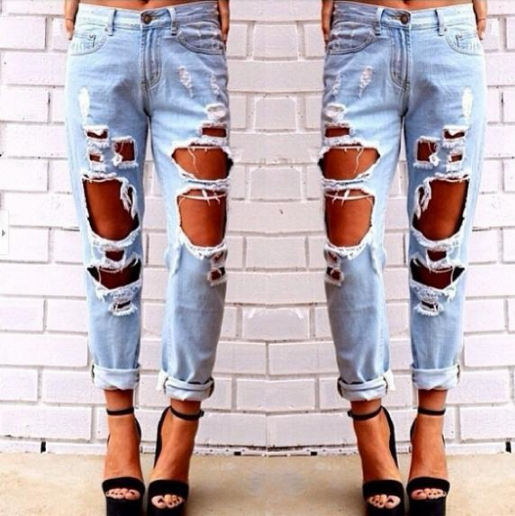 Fashion Design Hole Jeans Fdh72208l on Luulla